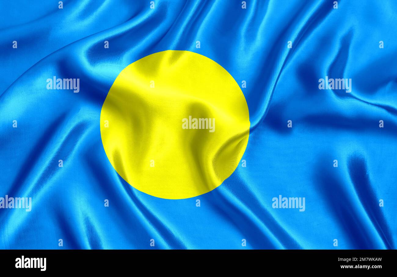 Flag of Palau Stock Photo - Alamy