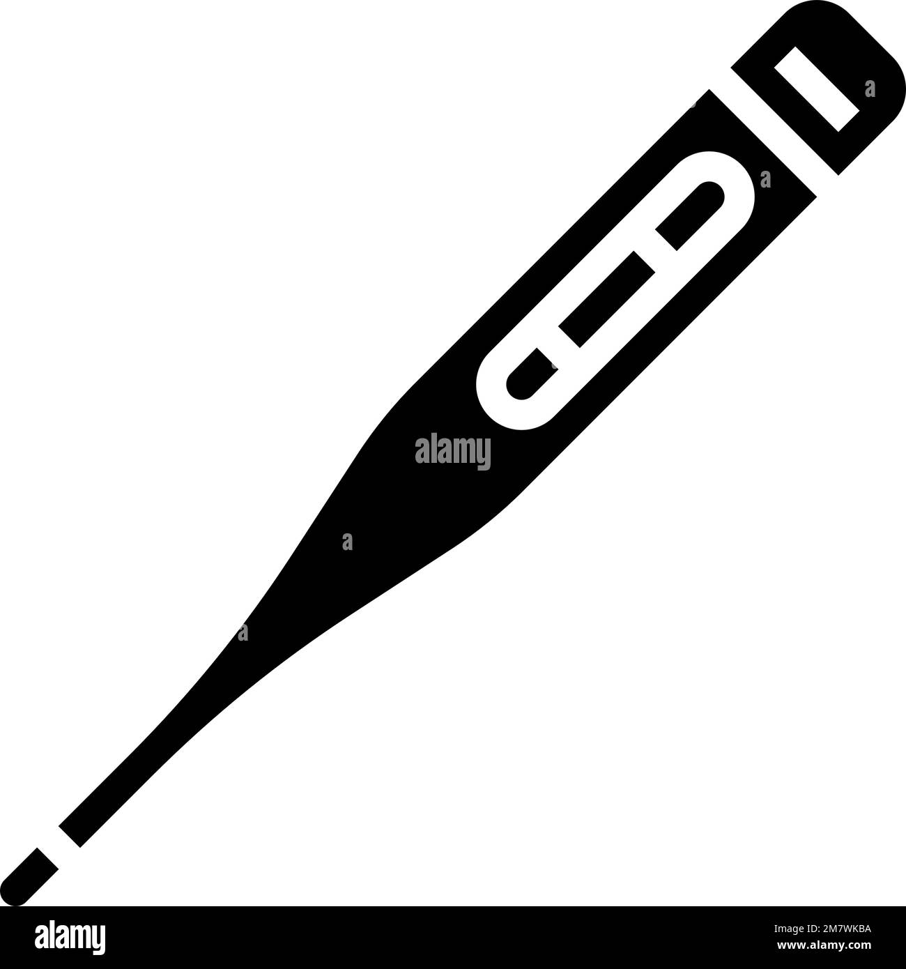 oral thermometer first aid glyph icon vector illustration Stock Vector ...