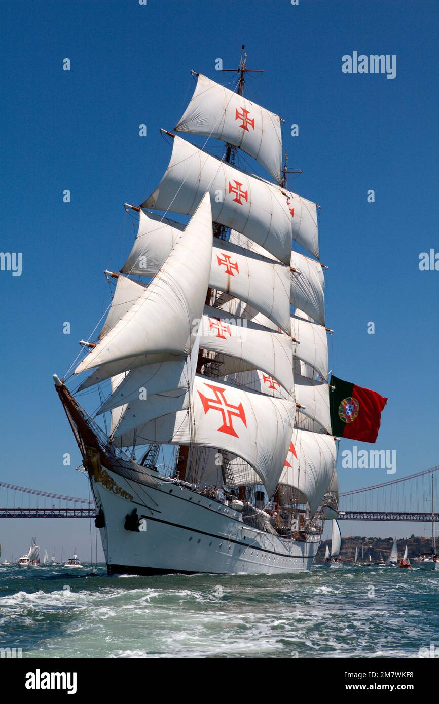 Portuguese Navy tall ship Sagres II, Lisbon, 2012 Stock Photo - Alamy