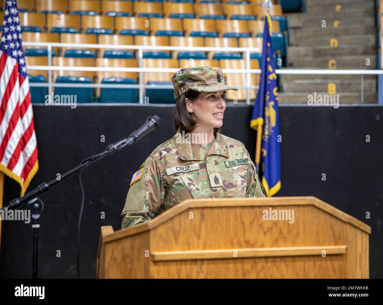 Oregon Army National Guard Command Sgt. Maj. Tasha Cruz, command ...