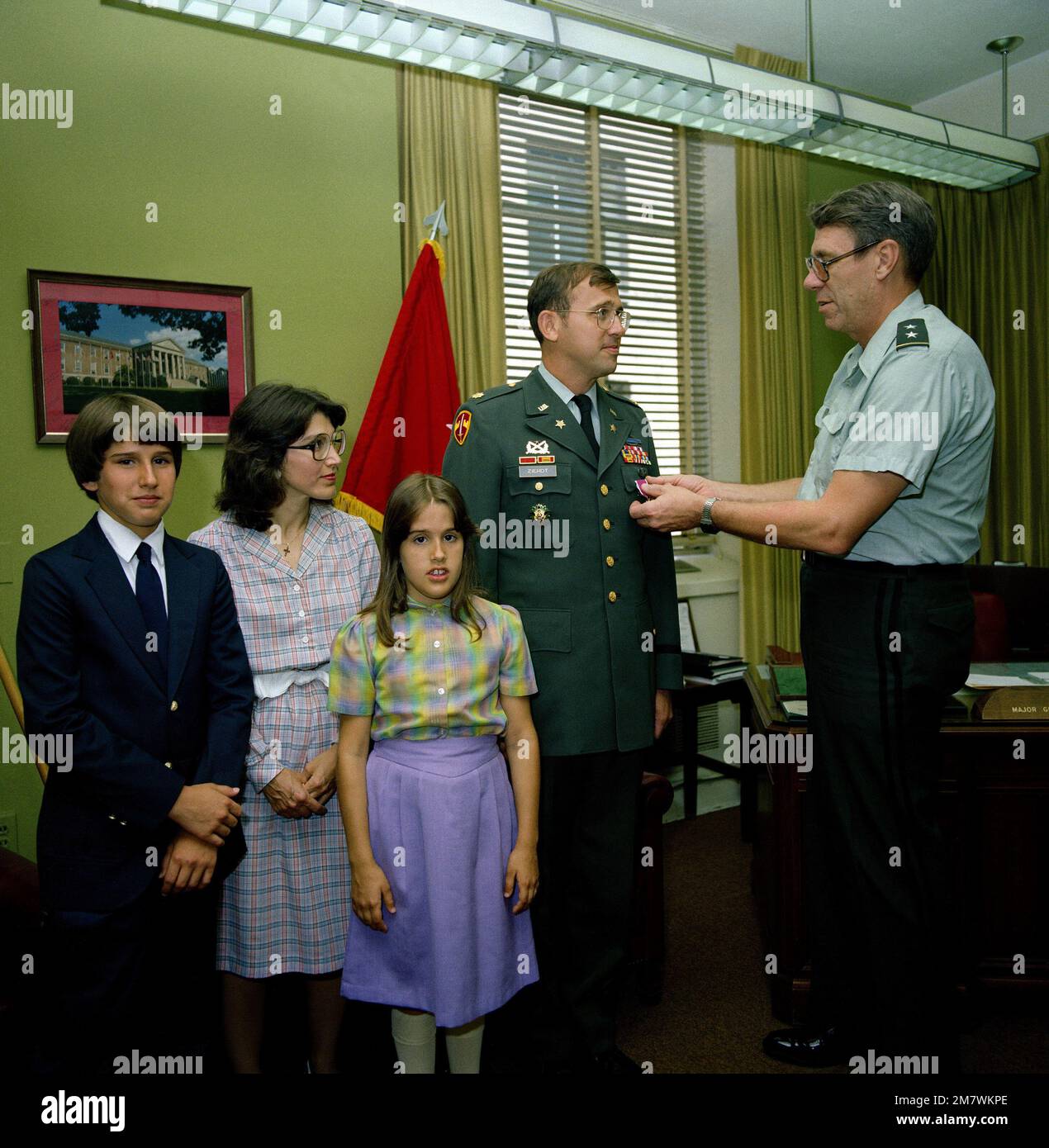 MAJ John G. Zierdt Jr. is presented the Legion of Merit by MGEN Max ...