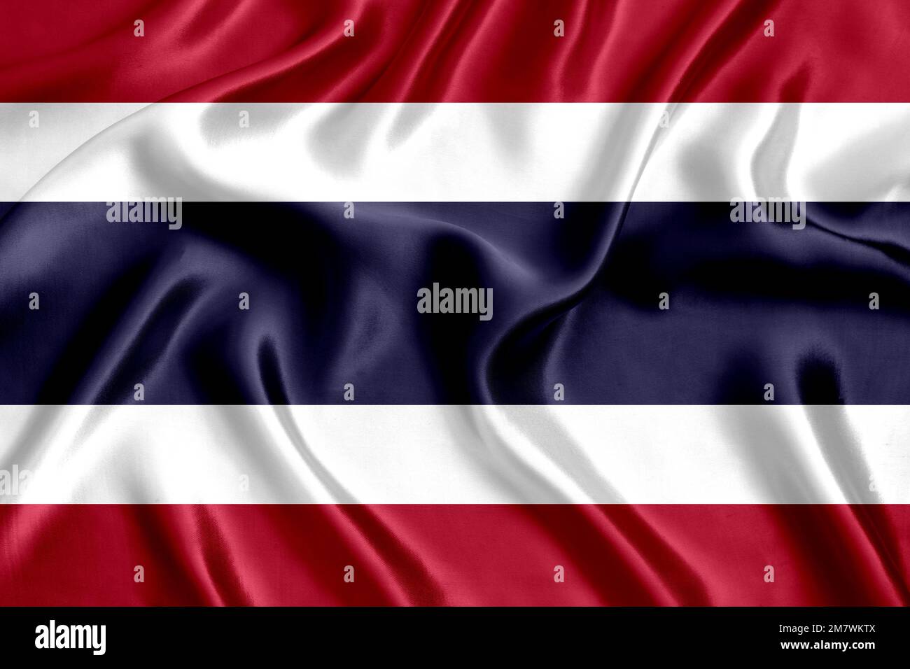 Realistic thailand flag hi-res stock photography and images - Alamy
