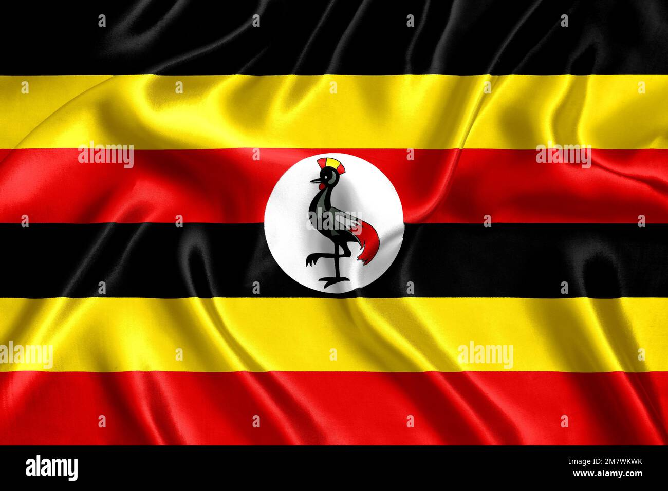 Flag of Uganda Stock Photo - Alamy