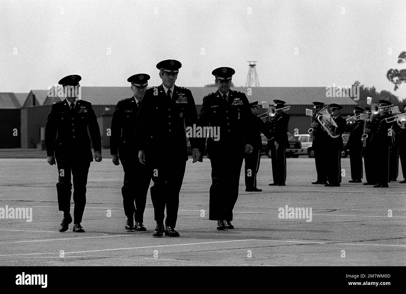 LGEN Robert W. Bazley (front), and from left to right, MGEN Carl H ...