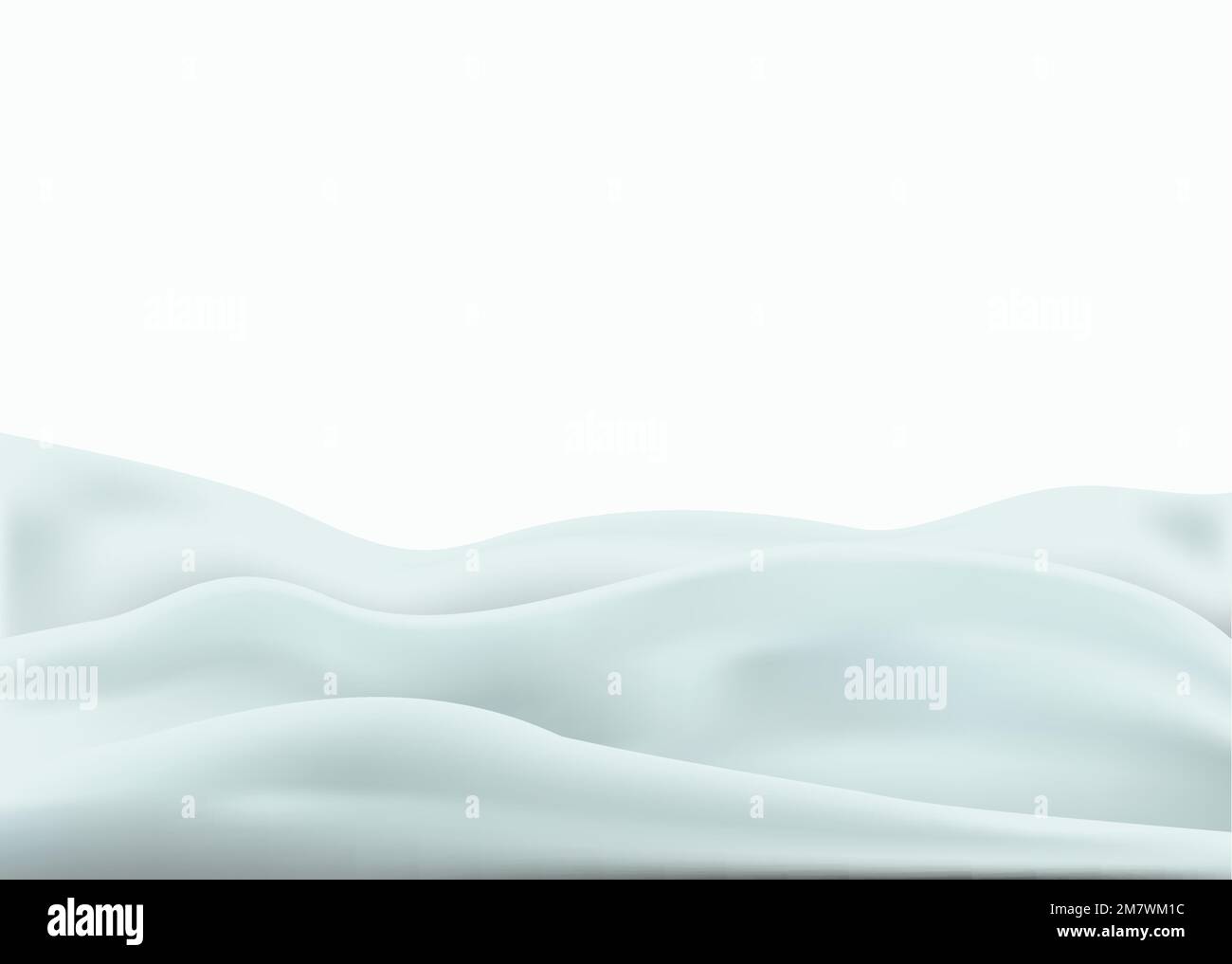 Snowy landscape isolated on white background. Vector illustration. Eps ...