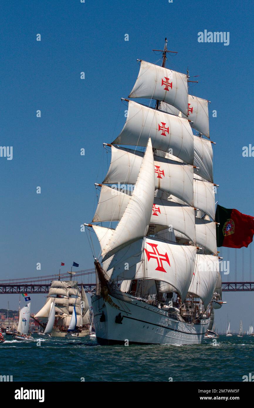 Portuguese Navy tall ship Sagres II, Lisbon, 2012 Stock Photo - Alamy