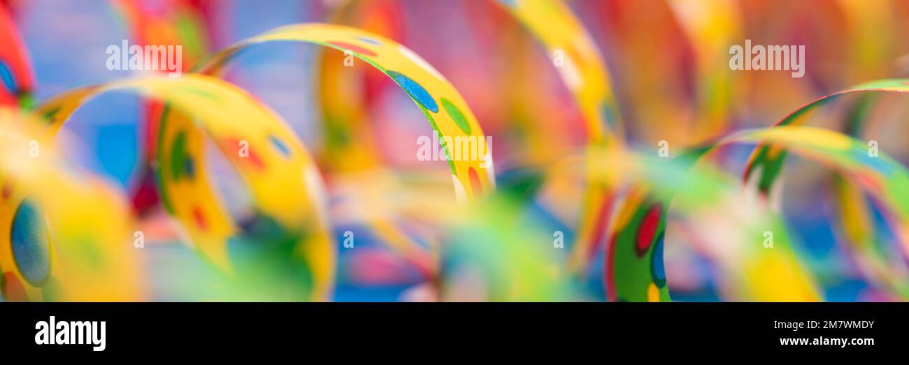 Colourful confetti streamer at party Stock Photo - Alamy