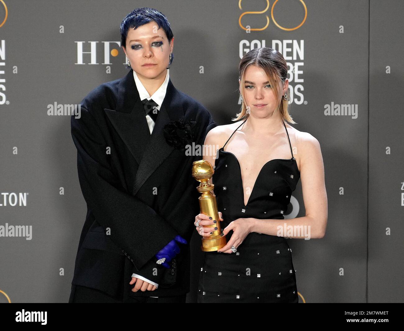 Los Angeles, USA. 10th Jan, 2023. Emma D'Arcy and Milly Alcock, pose ...