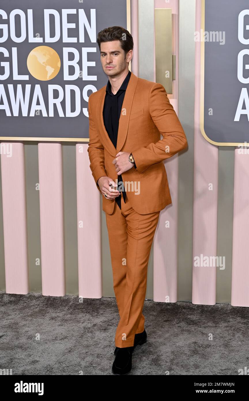 Los Angeles, USA. 10th Jan, 2023. Andrew Garfield arriving at the 80th ...