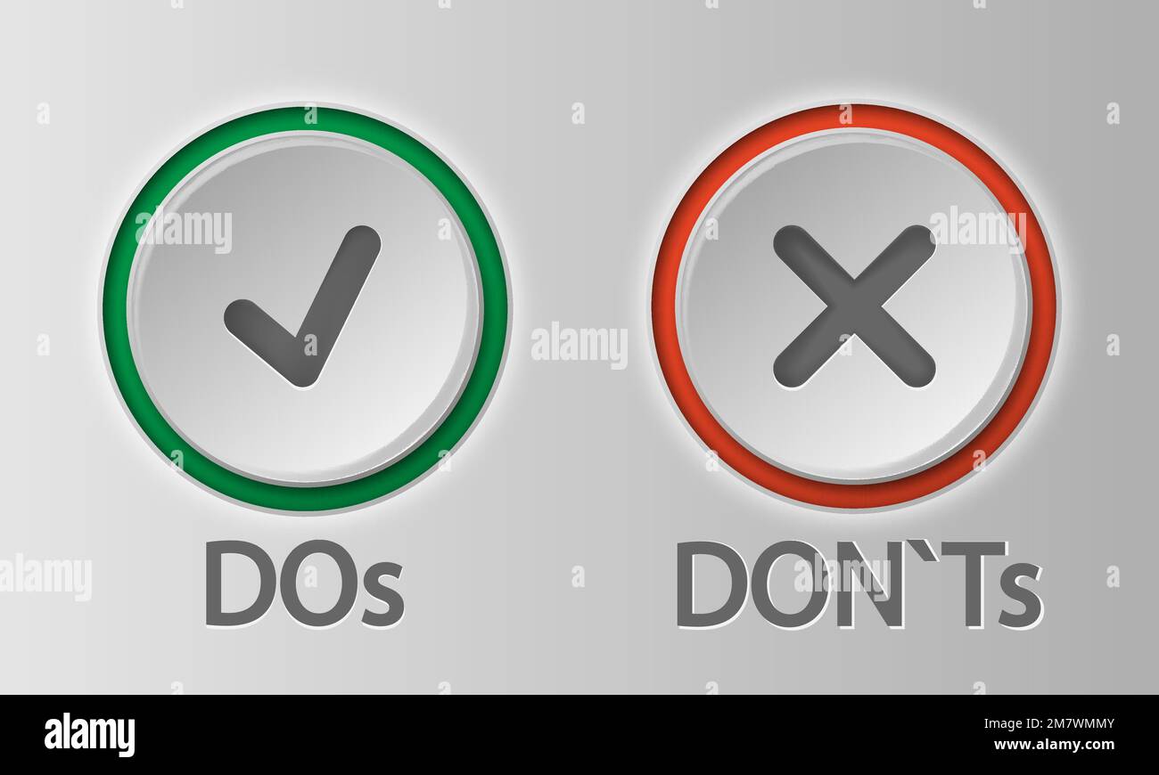 like dislike icon. Do and Don't or Like isolated on white background ...