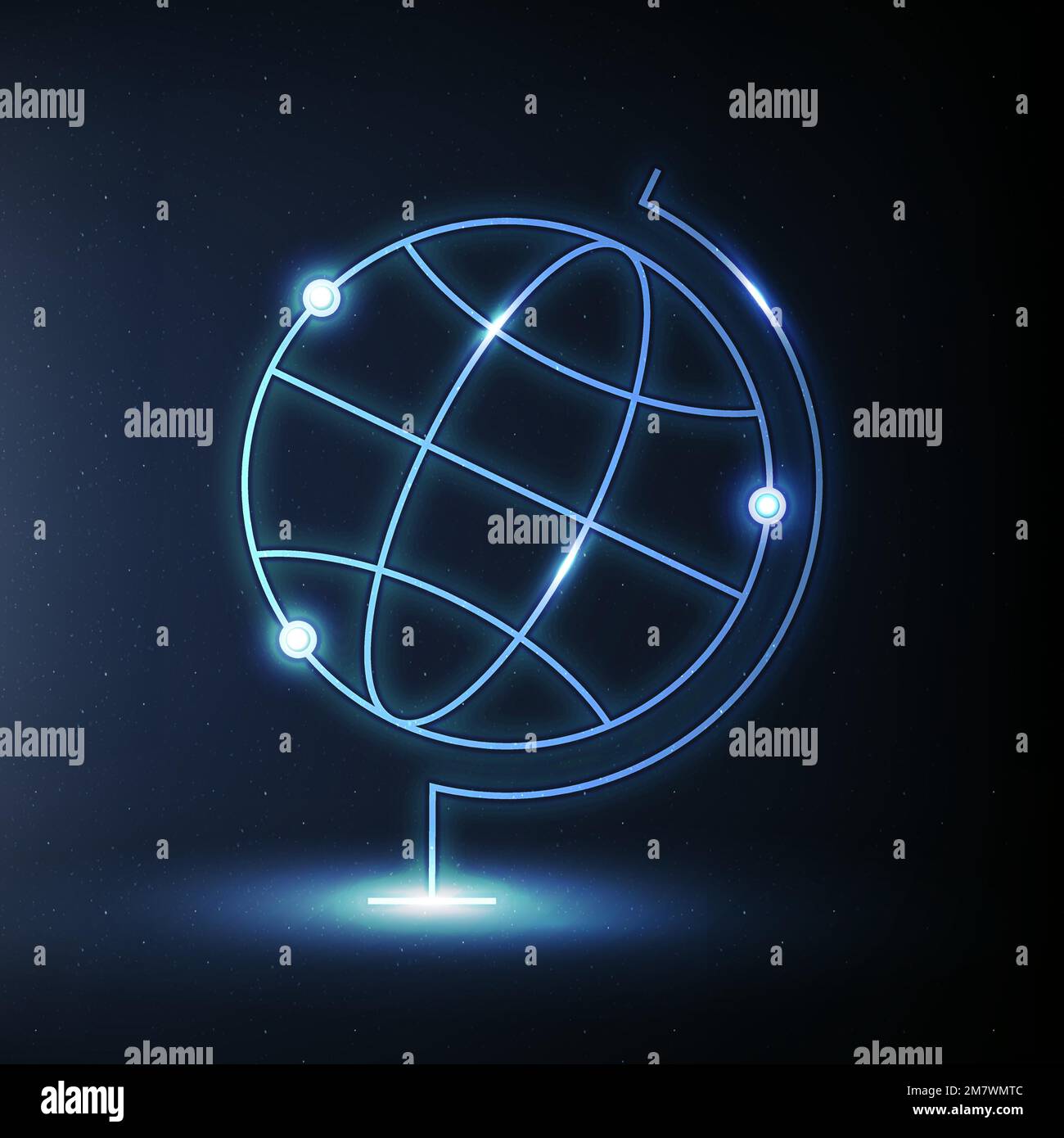 Globe geography education icon vector blue digital graphic Stock Vector ...