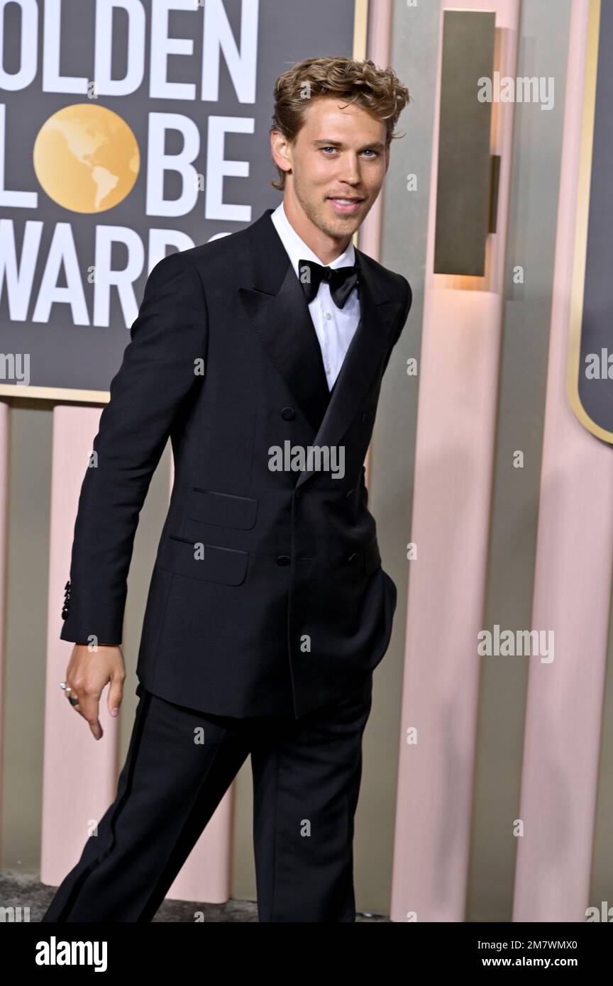Los Angeles, USA. 10th Jan, 2023. Austin Butler arriving at the 80th ...