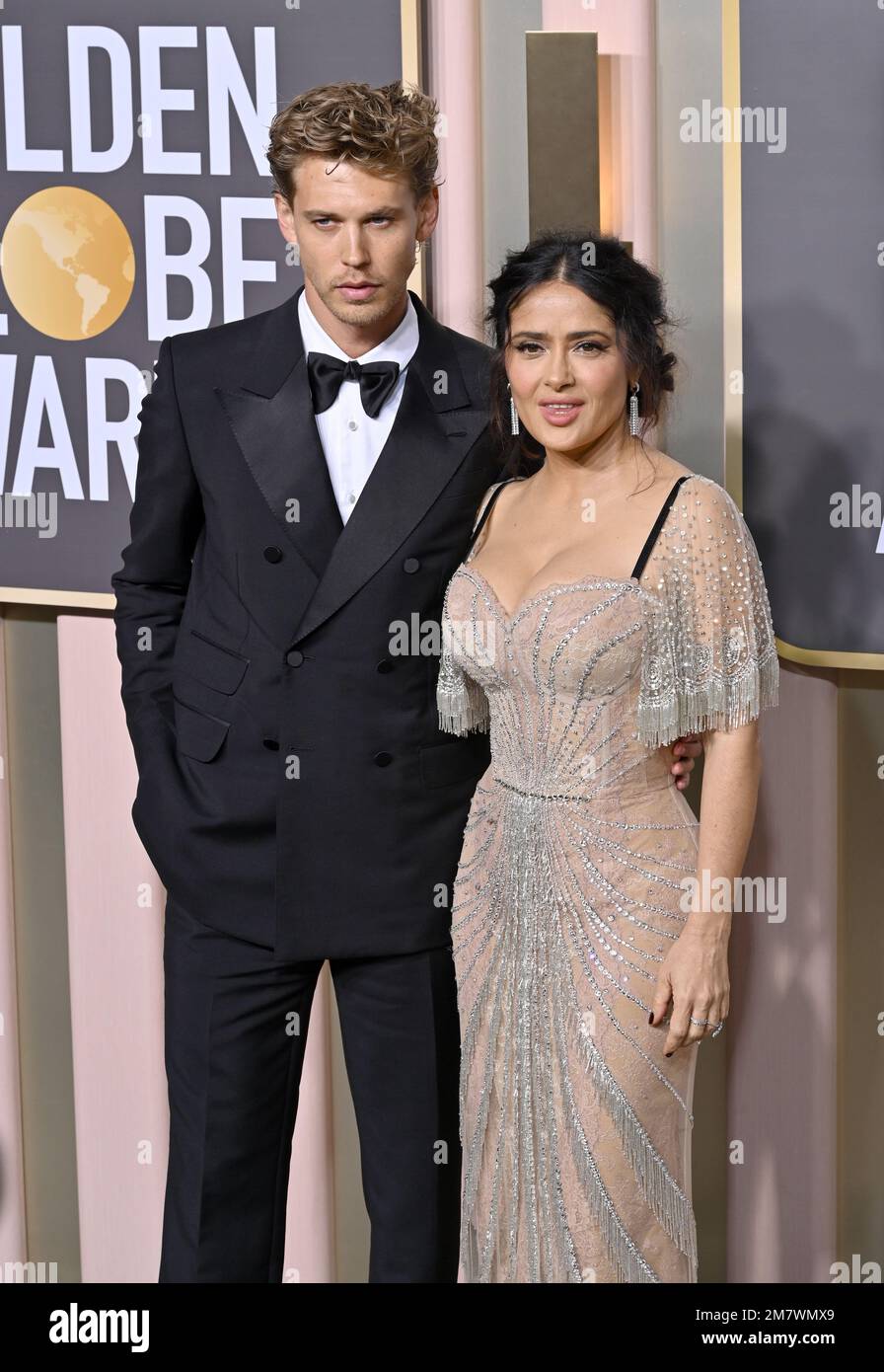 Los Angeles, USA. 10th Jan, 2023. Austin Butler & Salma Hayek arriving ...