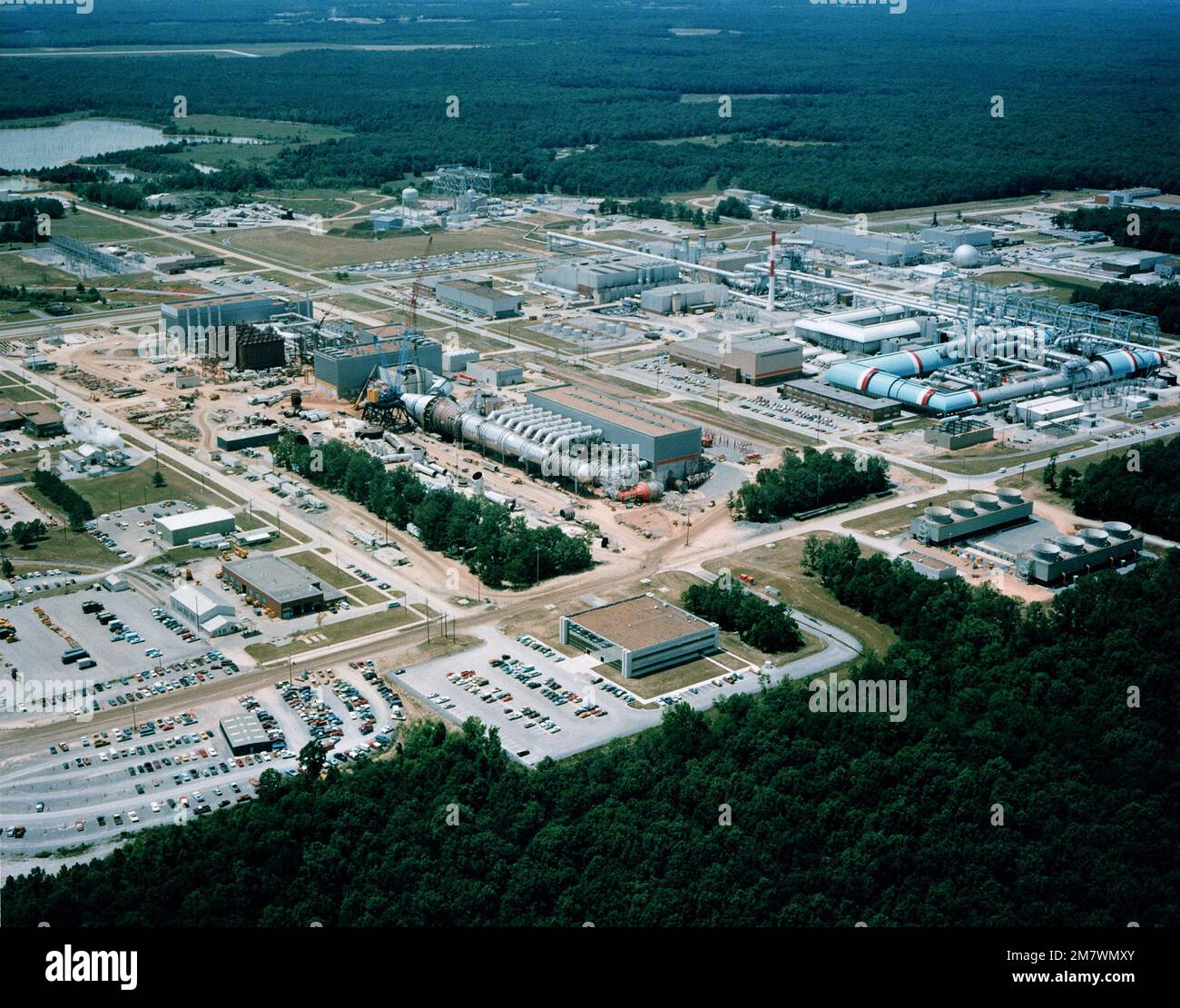 Aerial view of Aeropropulsion System Test Facility (ASTF) construction ...