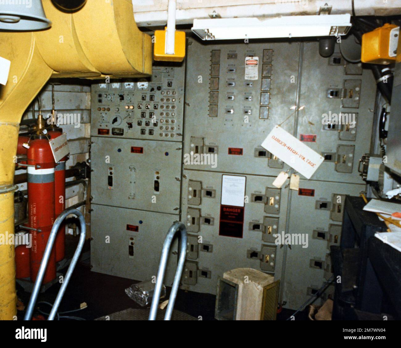 A view of the auxiliary machinery Room No. 2, looking forward, aboard ...