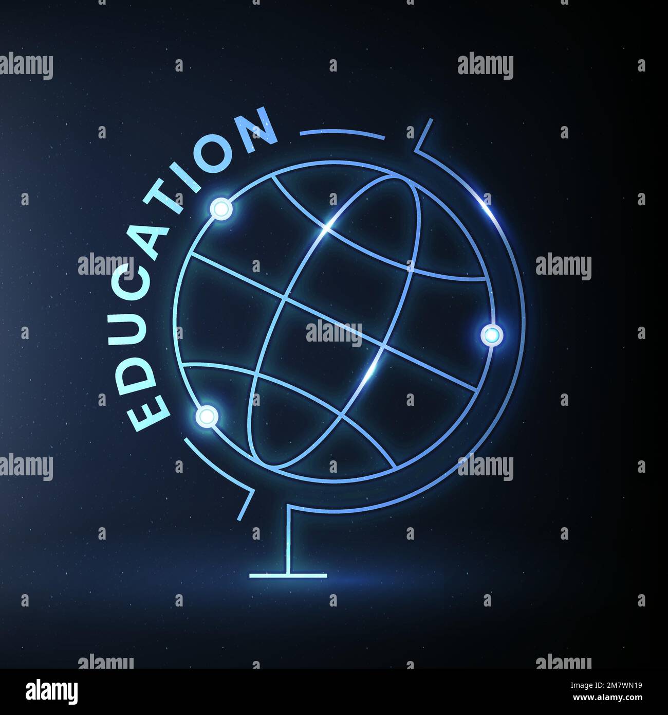 Geography education logo template vector with globe science graphic ...