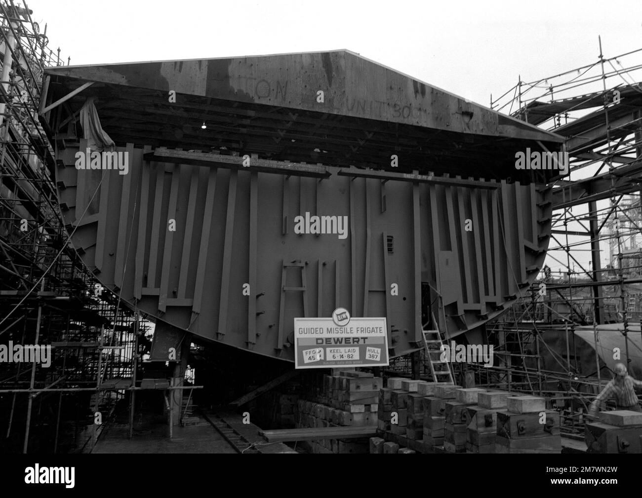 The keel laying of the guided missile frigate DE WERT (FFG-45). Base ...