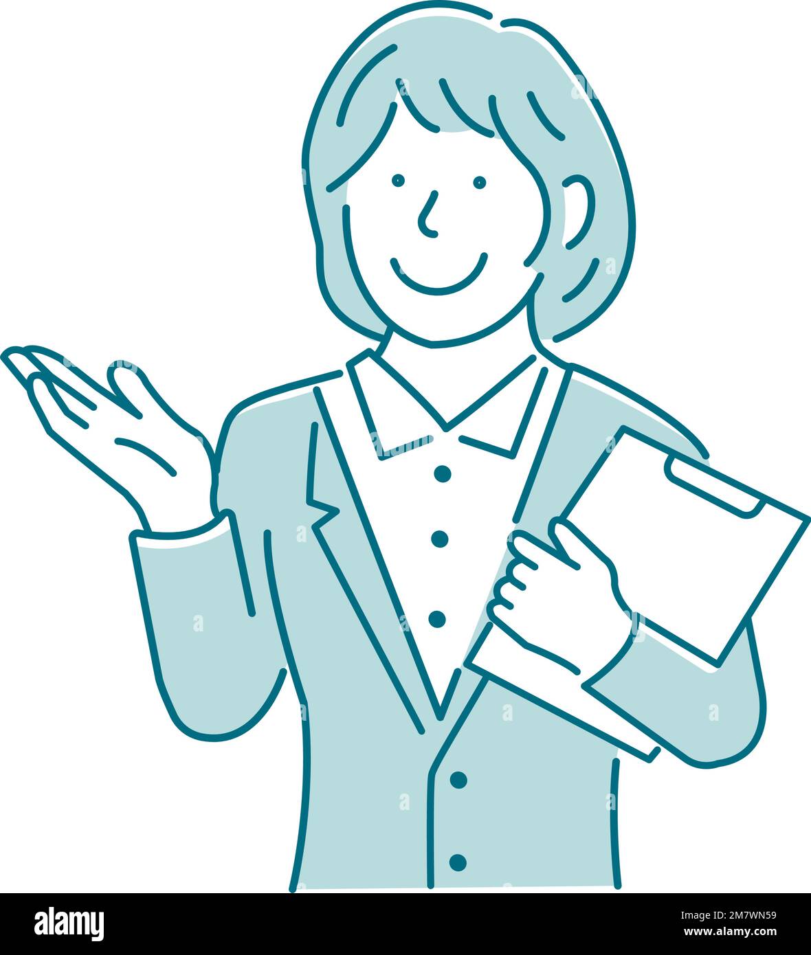 Vector illustration of a young sales woman Stock Vector Image & Art - Alamy