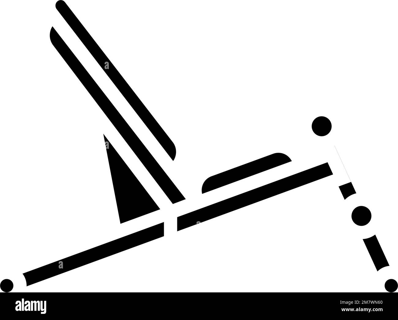 weight bench fitness sport glyph icon vector illustration Stock Vector ...