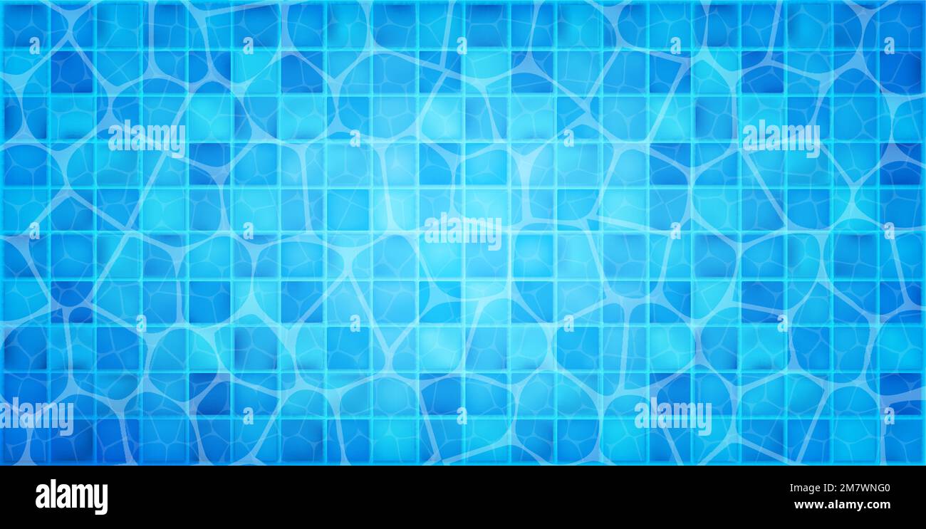 Water wave in swimming pool with light reflecting. Swimming pool top ...