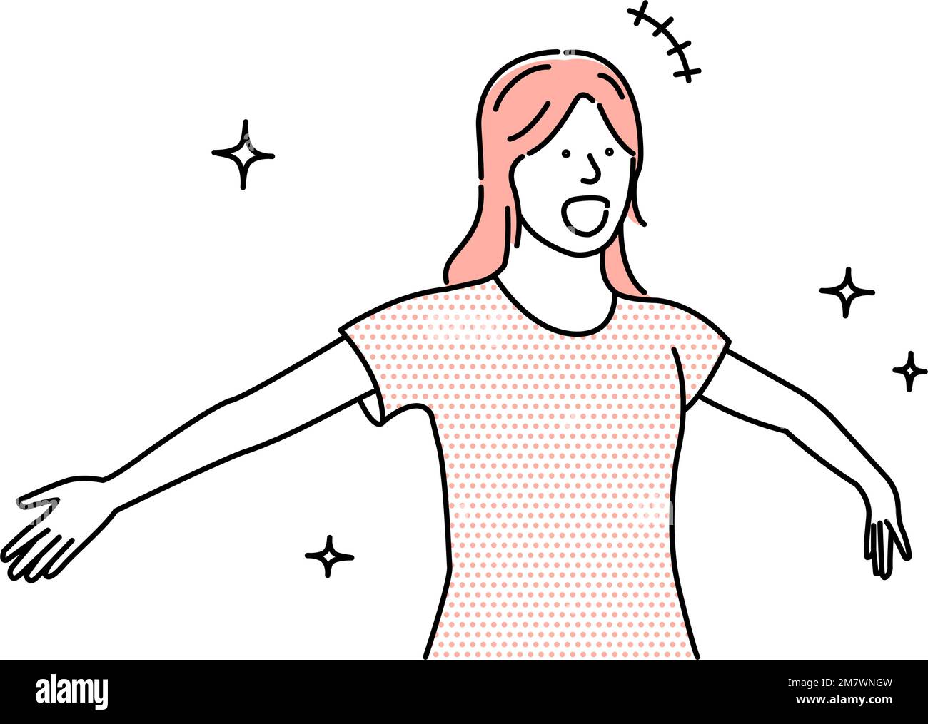 Female with open arms Stock Vector Images - Alamy