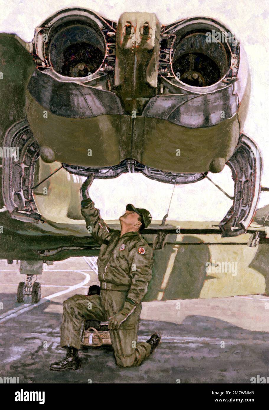 Artwork: "CMSGT Warner - Preflight Inspection" Artist: John Witt ...
