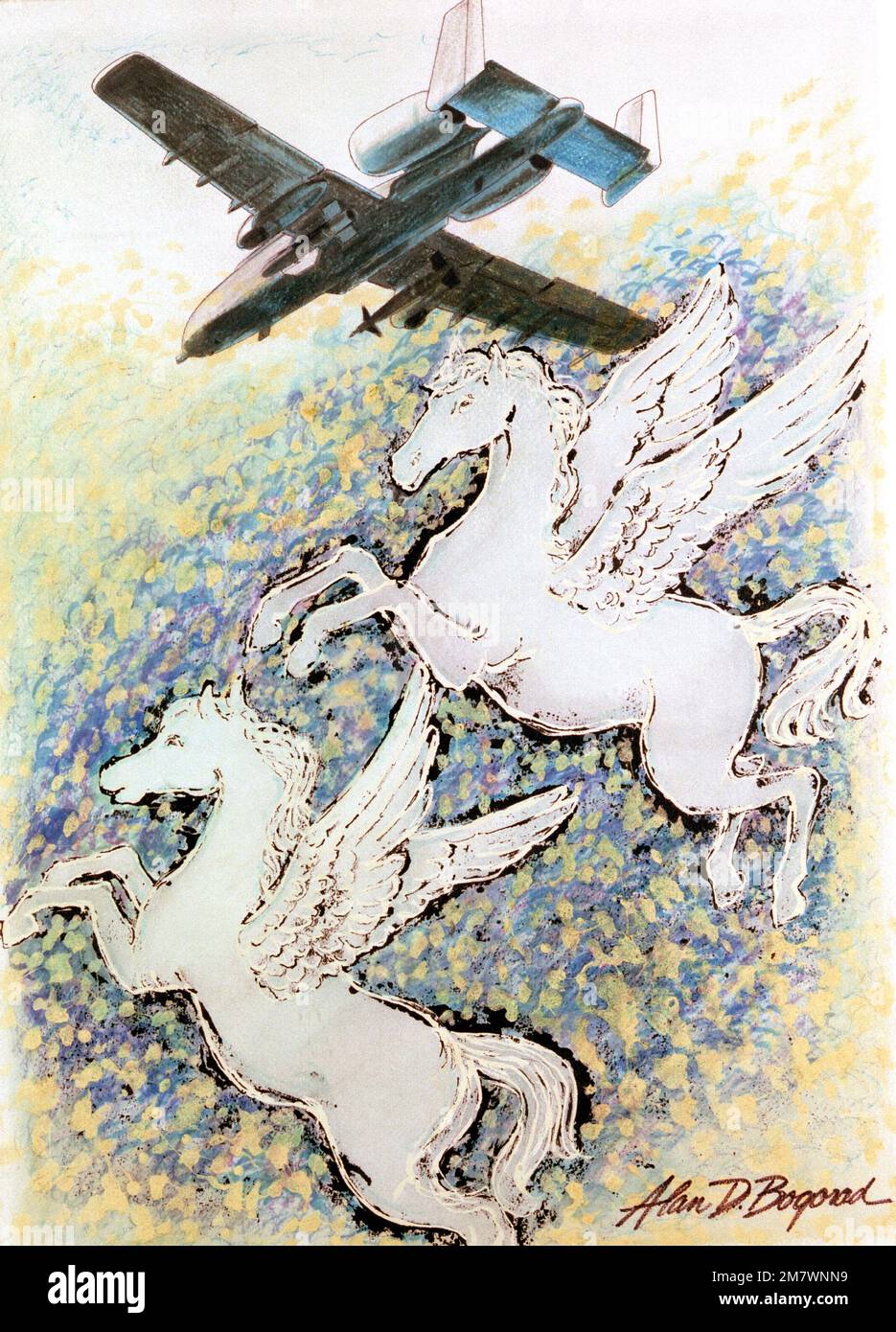 Artwork: "A-10: Winged Horsepower" Artist: Alan Borogad. Country ...