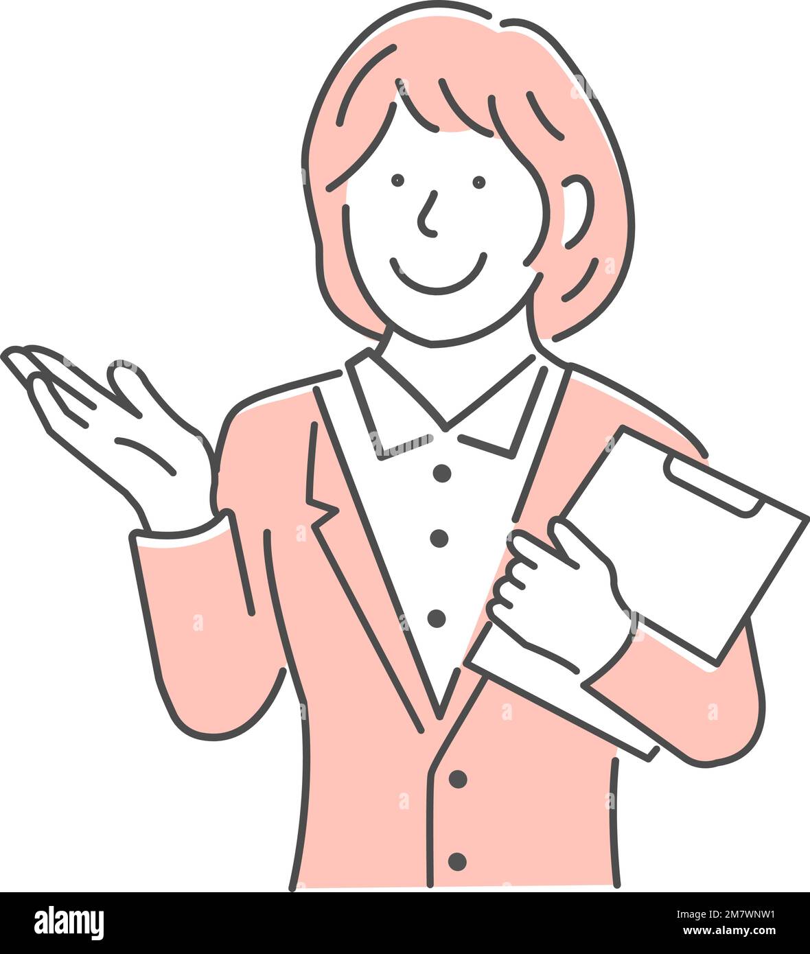 Vector illustration of a young sales woman Stock Vector Image & Art - Alamy
