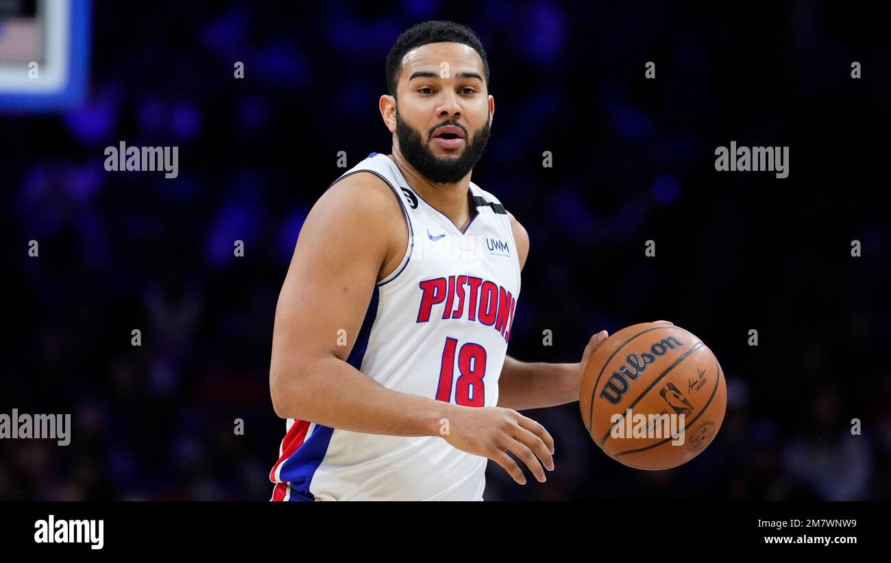 Detroit Pistons' Cory Joseph plays during an NBA basketball game ...