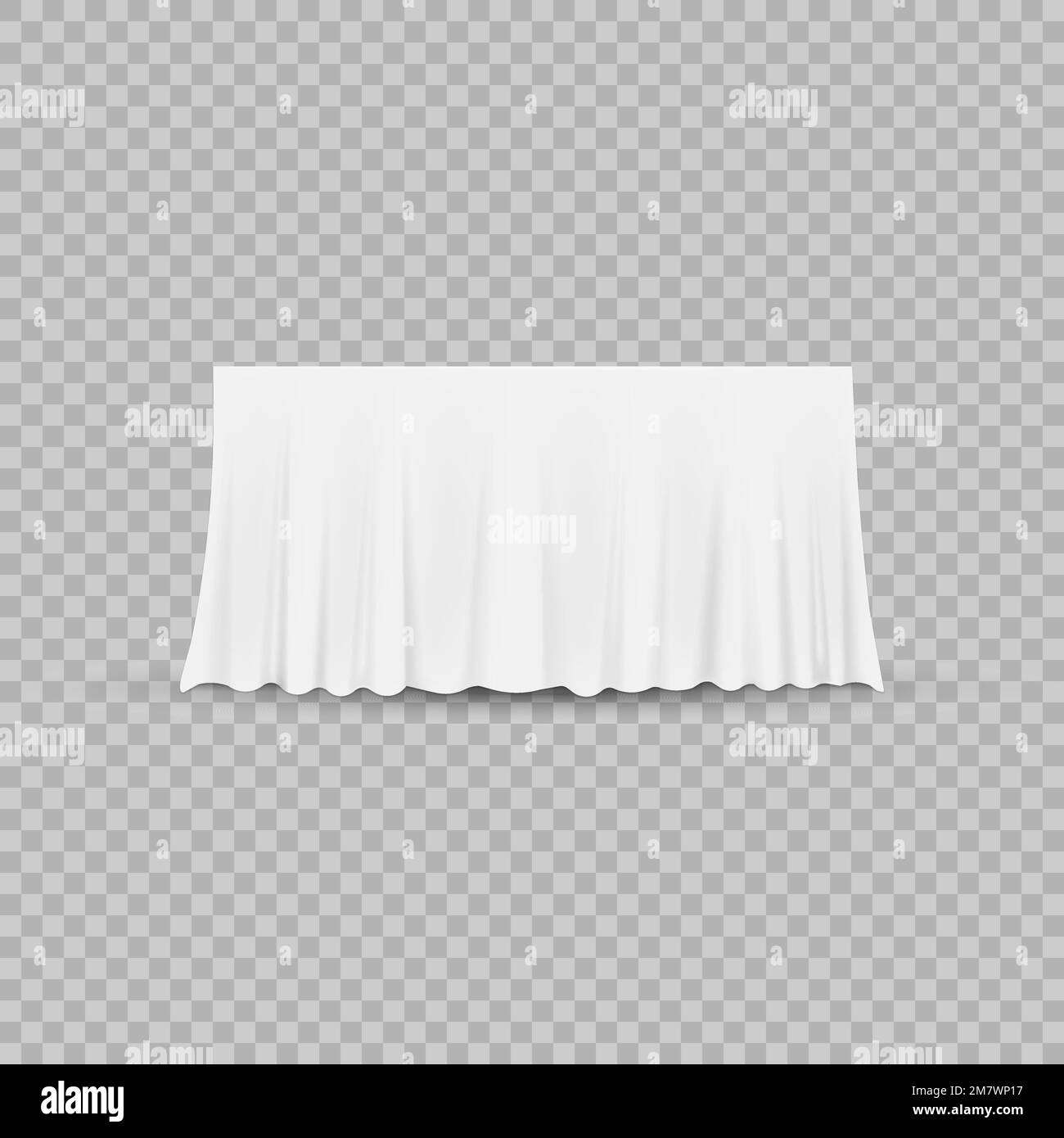 Table with tablecloth isolated on a transparent background. Vector ...