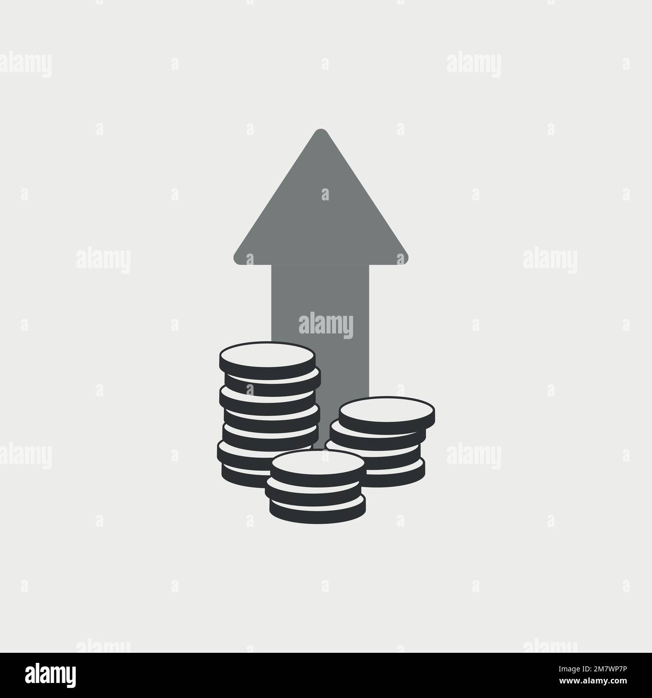 Income increase on white background. Vector illustration. Eps 10 Stock ...