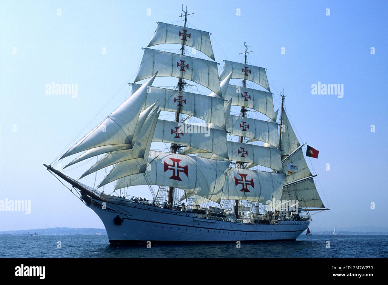 Portuguese Navy tall ship Sagres II, Weymouth, 1994 Stock Photo - Alamy