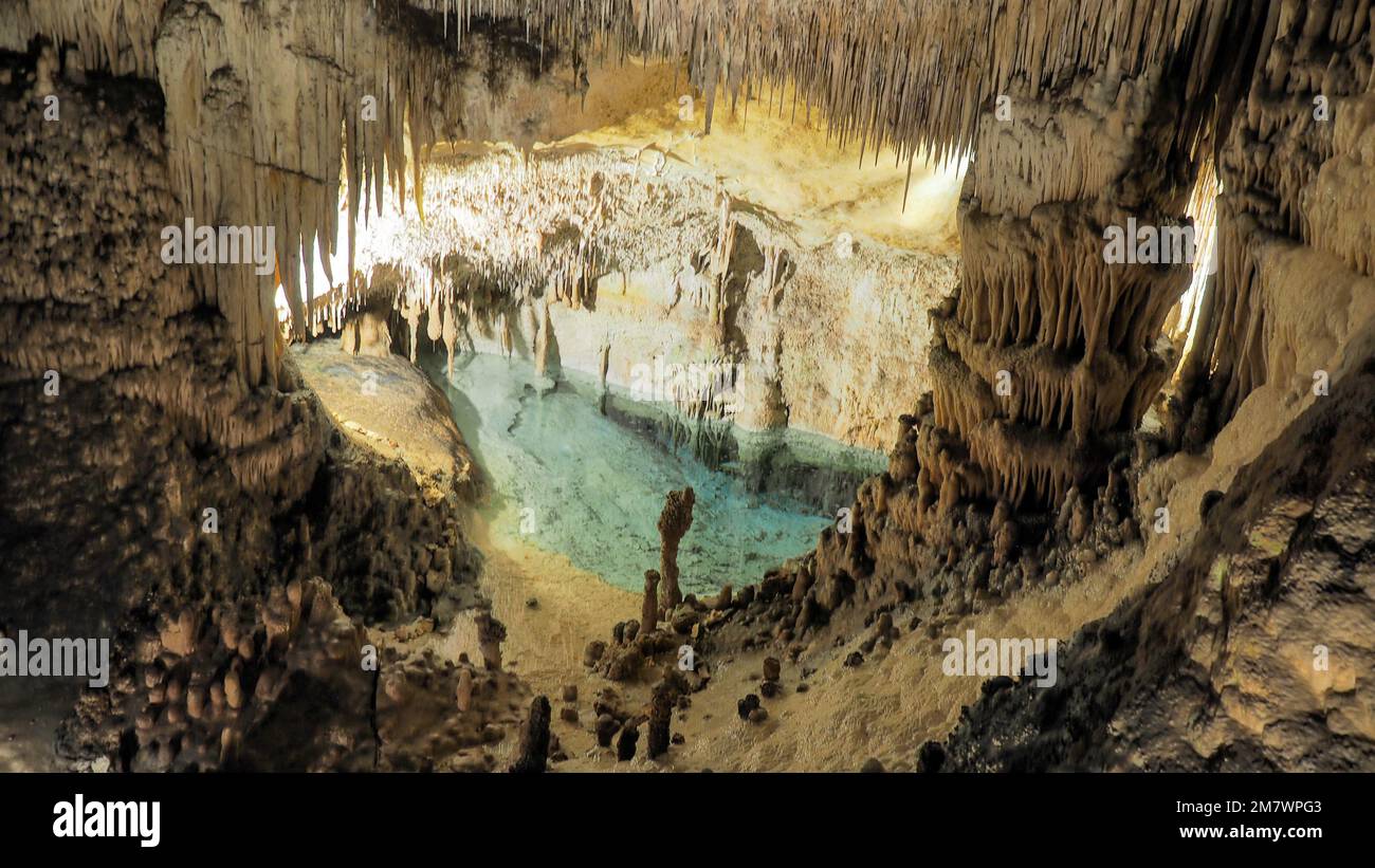fascinating world of dripstone cave Cuevas del Drach, Mallorca, Spain ...
