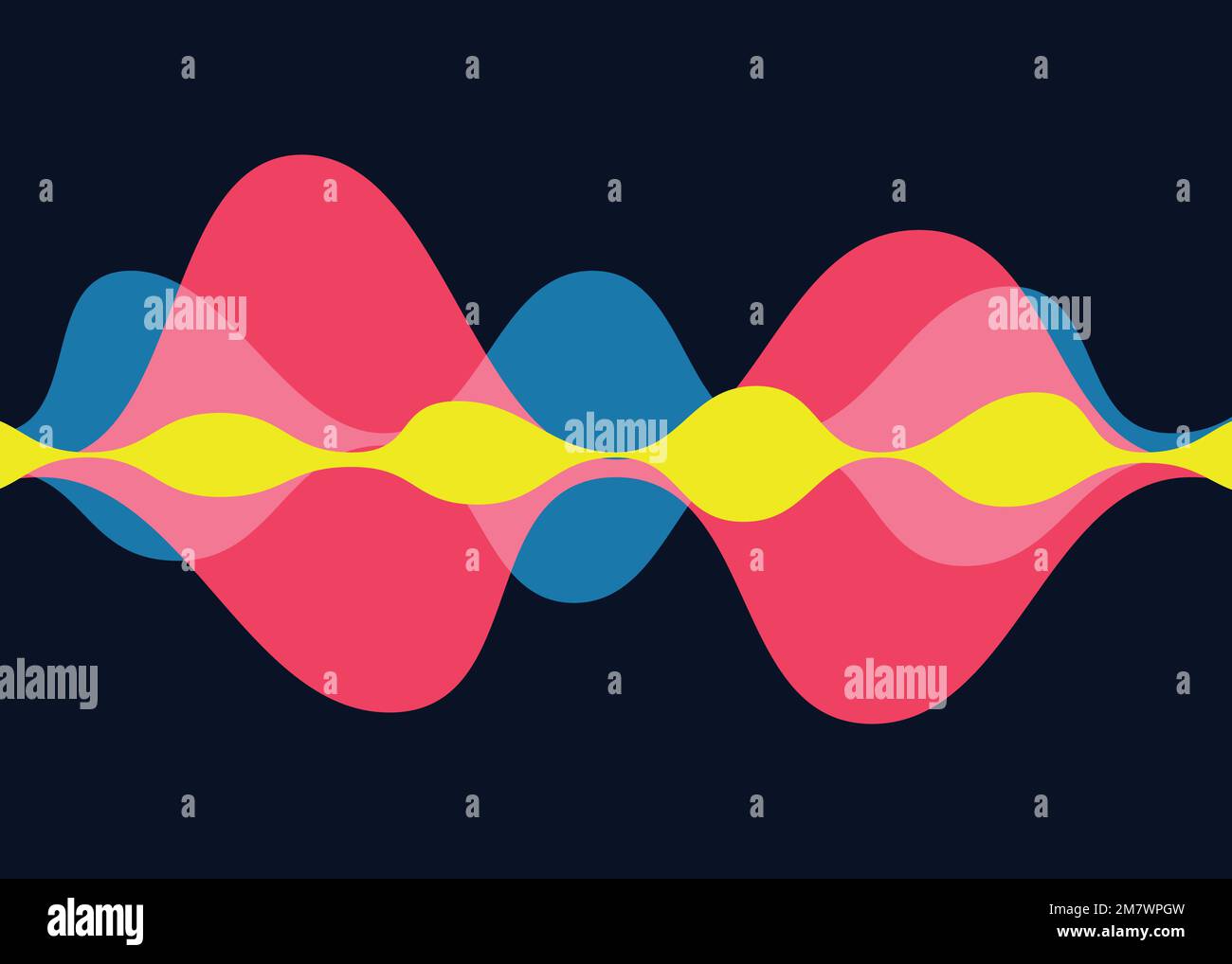 Speaking sound wave isolated on black background. Vector illustration ...