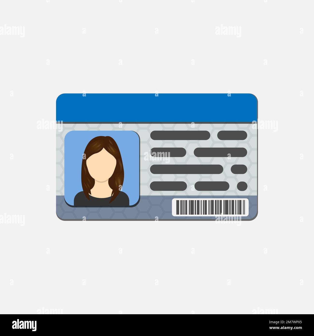 Identification Card. Personal info data. Identity document with person ...
