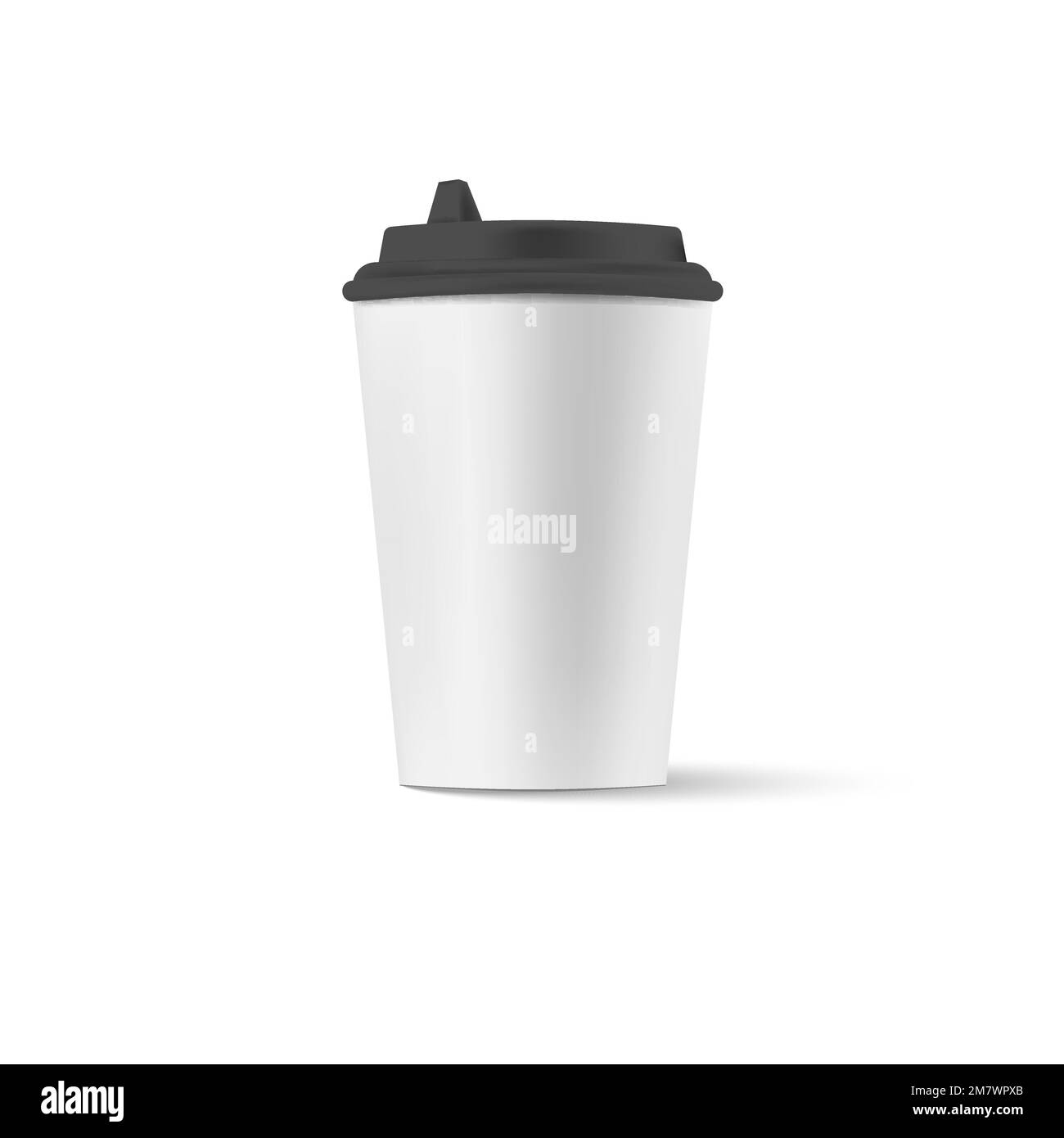 Paper cups isolated on white background. Vector illustration. Eps 10 ...