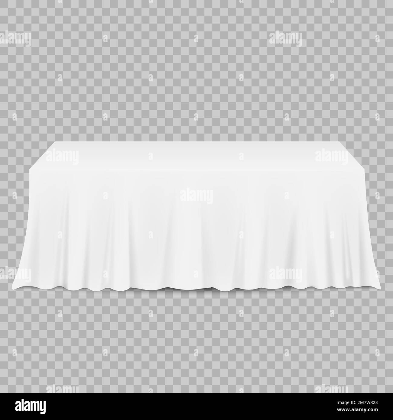 Table with tablecloth isolated on a transparent background. Vector ...