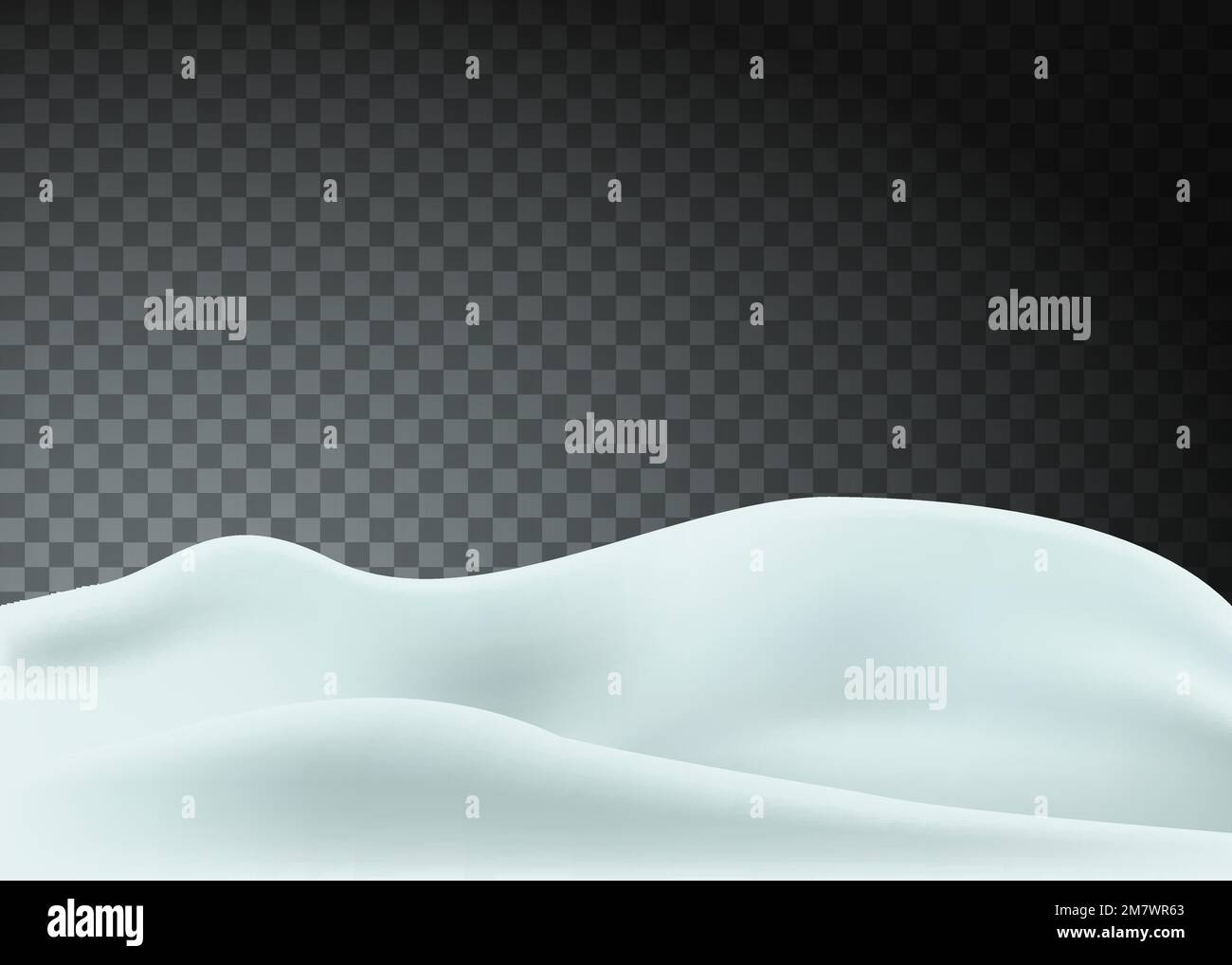 Snowy landscape isolated on transparent background. Vector illustration ...