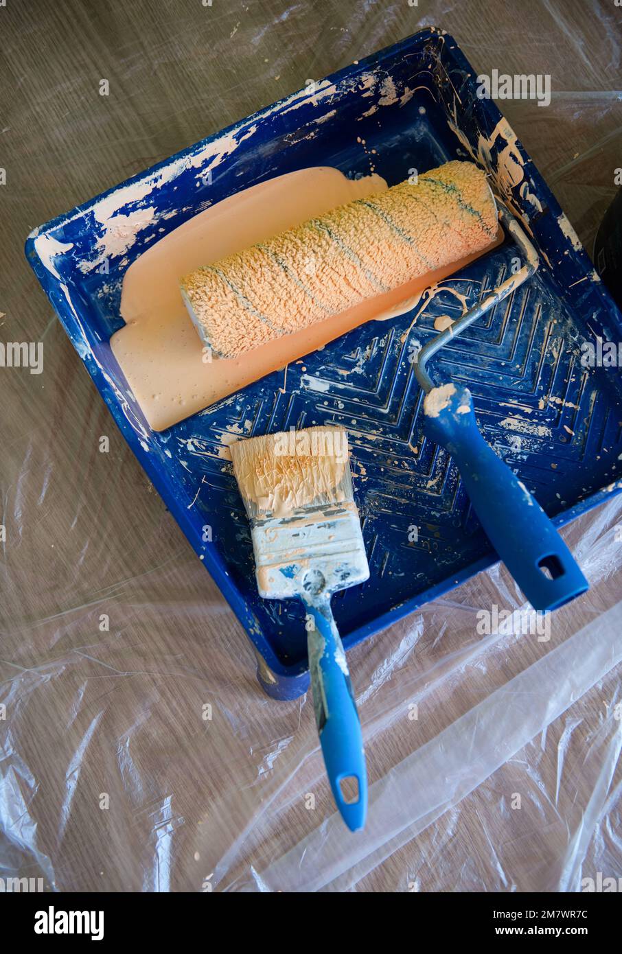 equipment for applying paint to the surface, close-up Stock Photo - Alamy