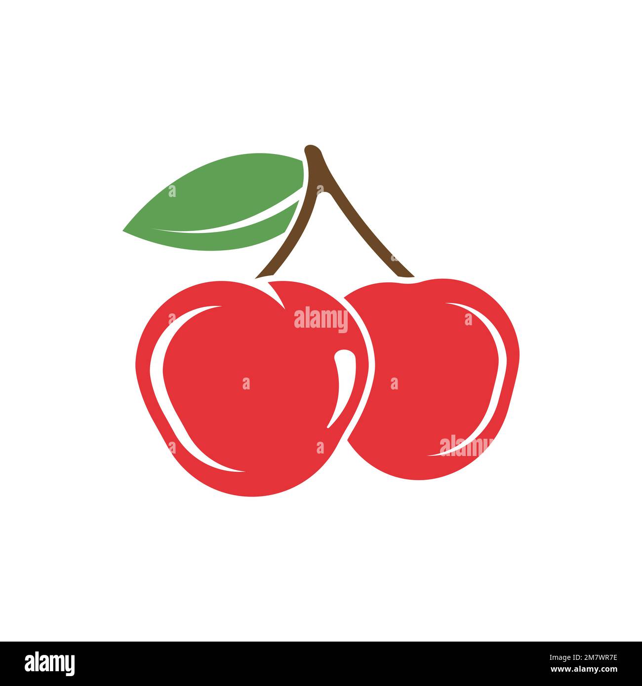 cherry icon isolated on a twhite background. Vector illustration. EPS ...