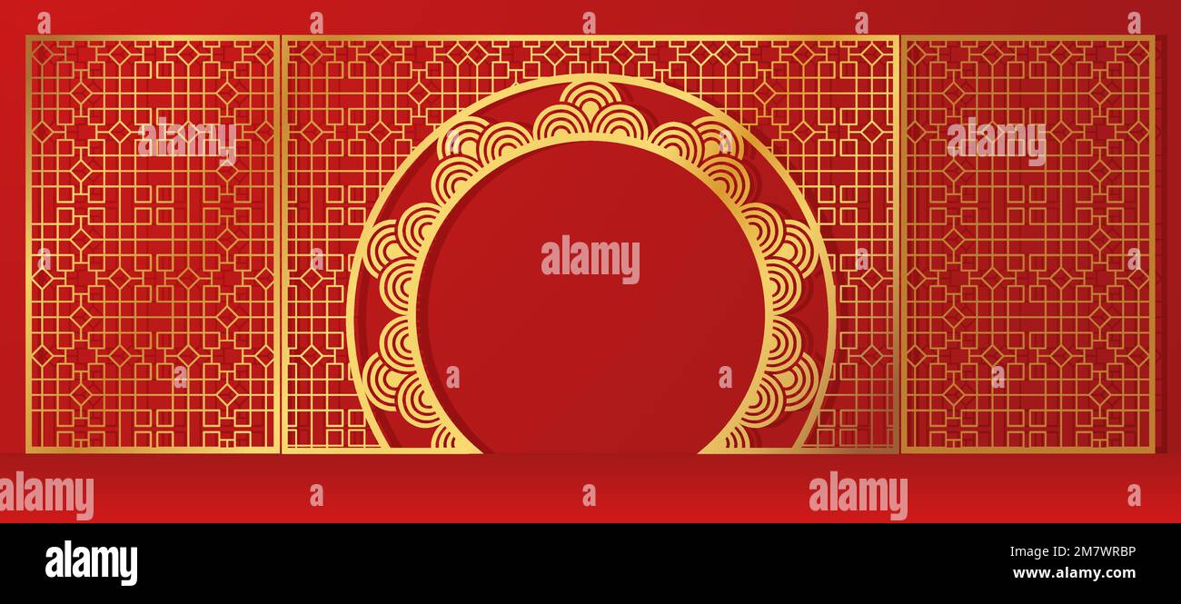 Chinese gold wedding gate. Wedding arch. Classical luxury asian style ...