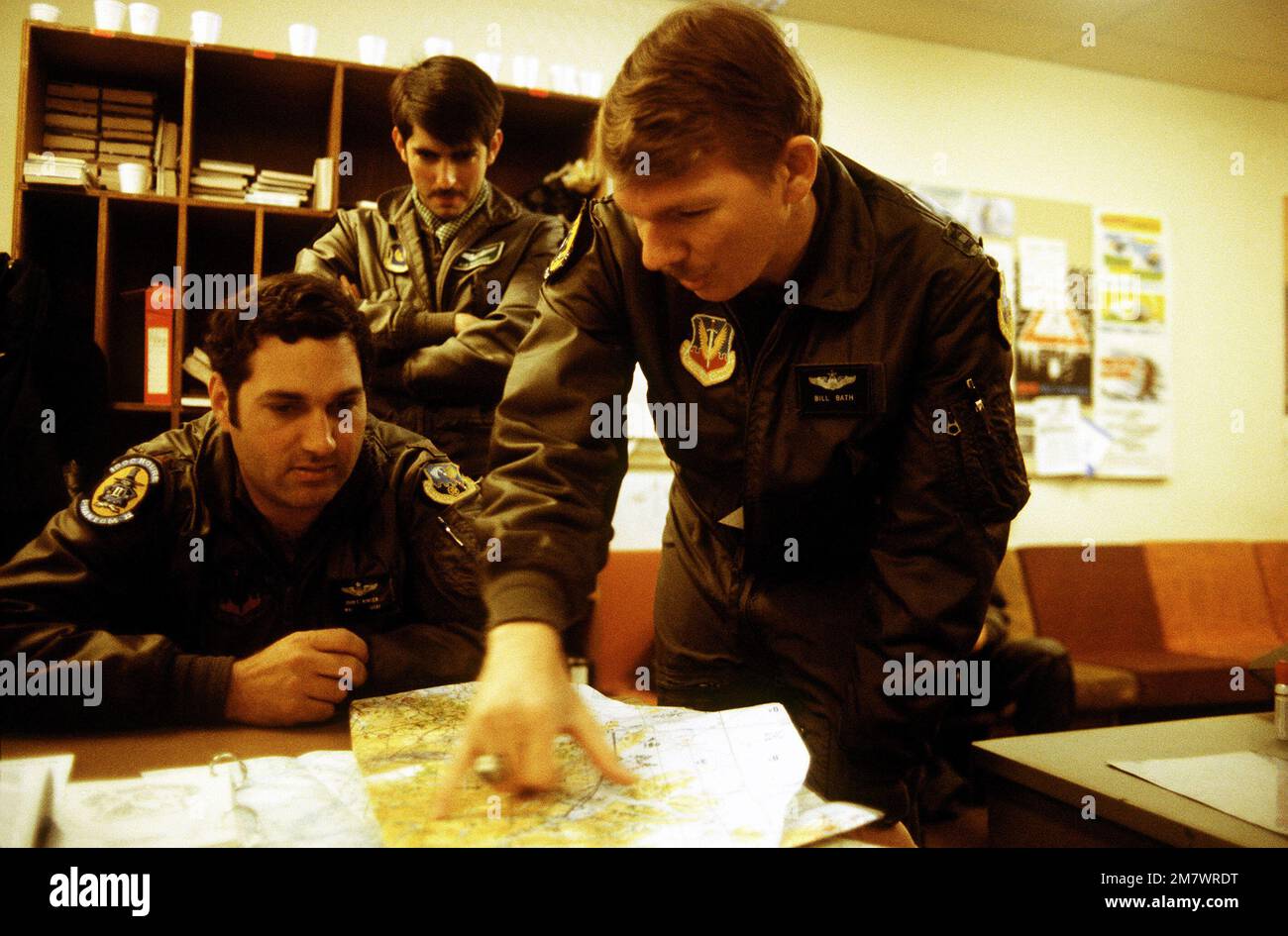 Flight planning takes place by members of the 183rd Tactical Fighter ...