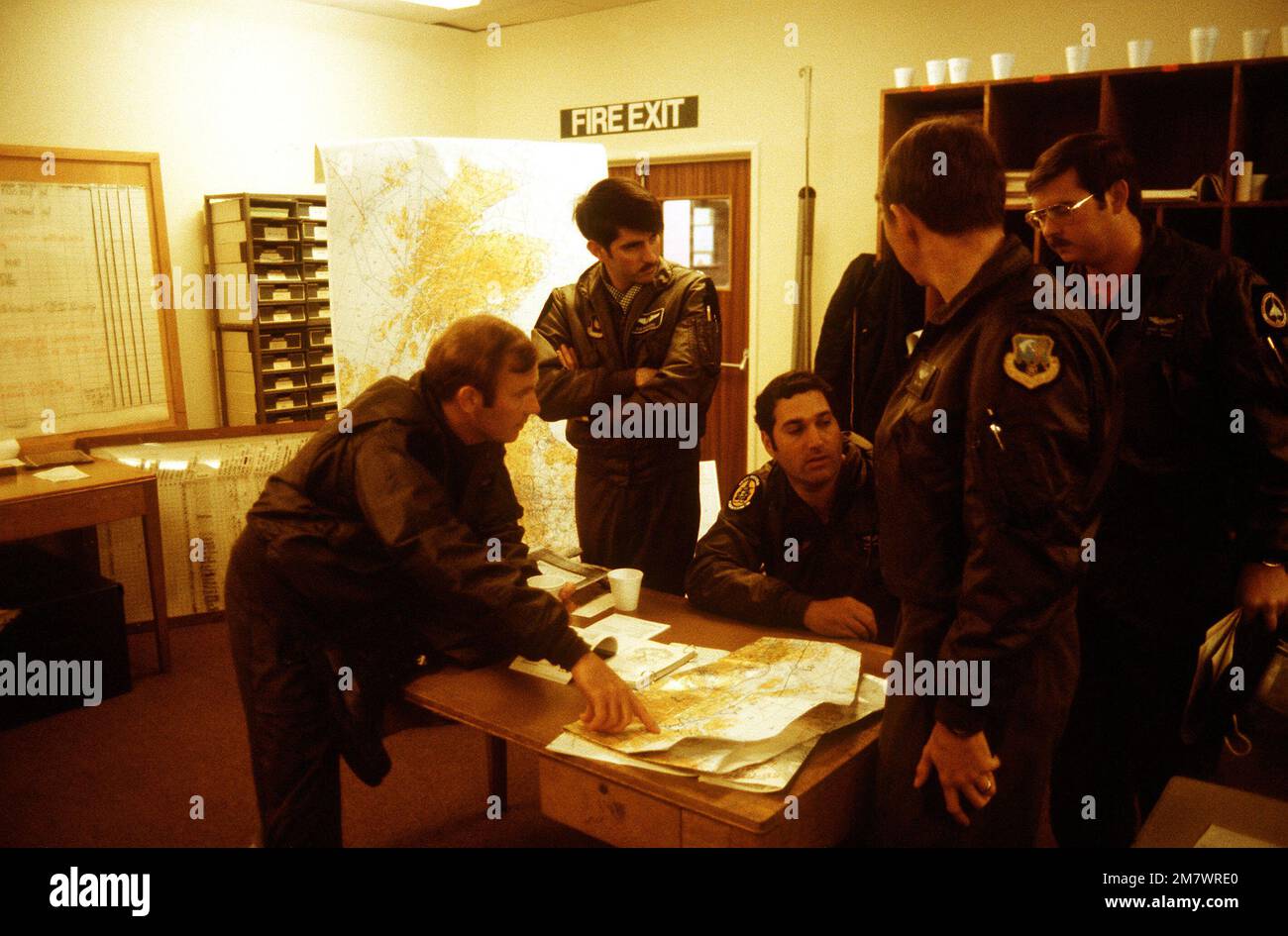 Flight planning takes place by members of the 183rd Tactical Fighter ...