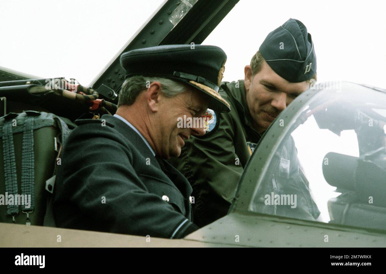 Air View Marshall Clark sits in the cockpit of an F-4D Phantom II ...