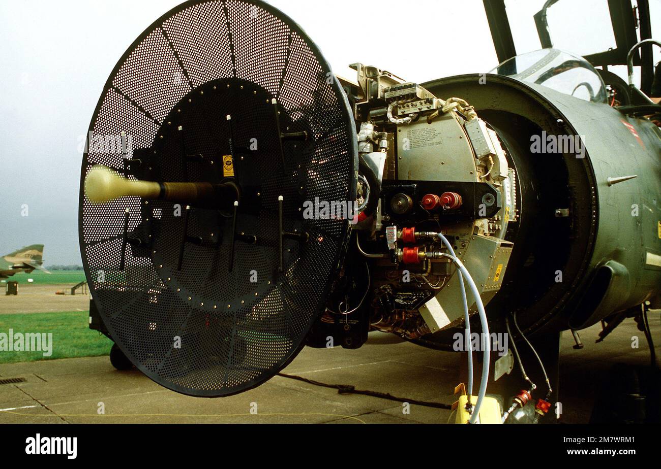 A view of the radar system of an F-4D Phantom II aircraft, as it ...