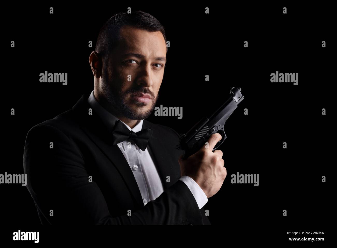 Agent black suit hi-res stock photography and images - Alamy