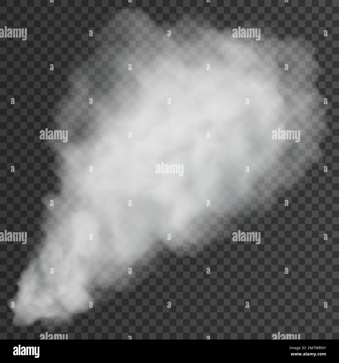 White smoke puff isolated on transparent background. Vector ...