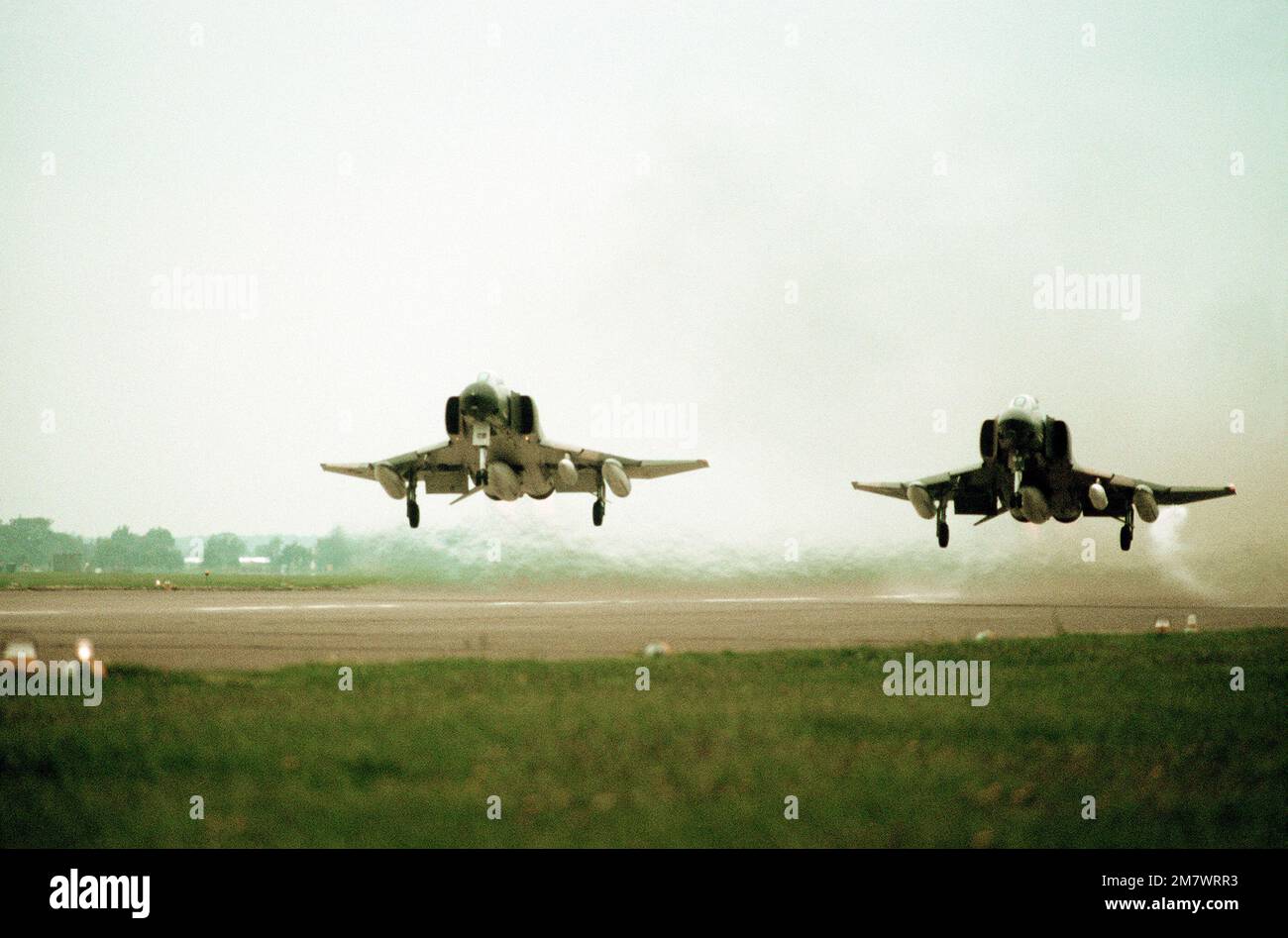 A left front view of two F-4D Phantom II aircraft from the 183rd ...