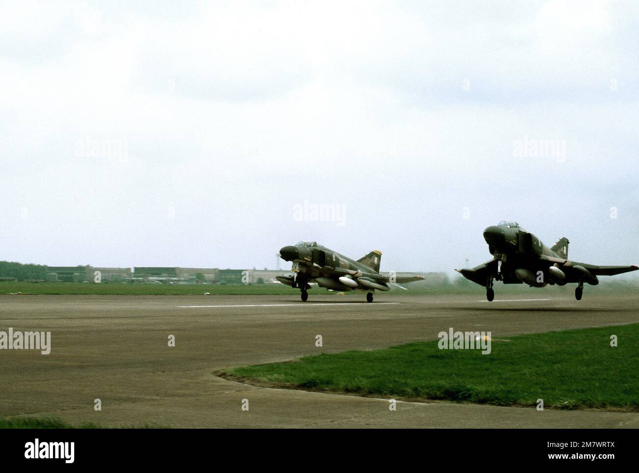 A left front view of two F-4D Phantom II aircraft from the 183rd ...