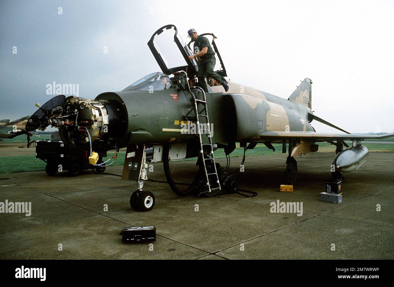 A view of the radar system of an F-4D Phantom II aircraft, as it ...